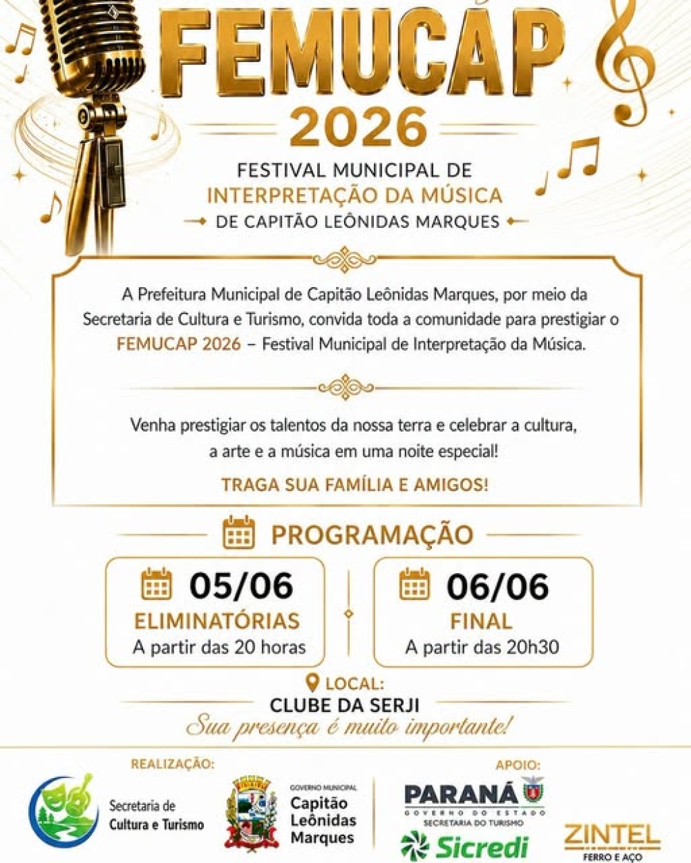 FEMUCAP 2026 começa nesta sexta-feira - Portal Click 3